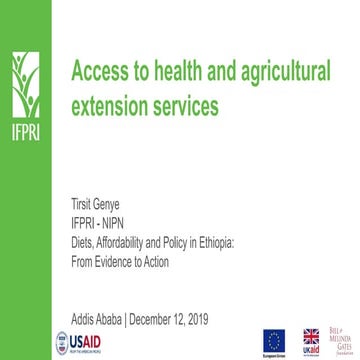 Access to health and agricultural extension services | PPTX