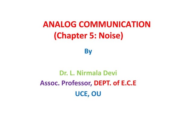 Noise in communication system | PPTX | Computer Networking | Computing