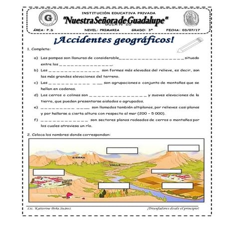 Accidentes geograficos | DOCX
