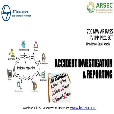 Accident Investigation & Reporting Training Presentation | PPTX