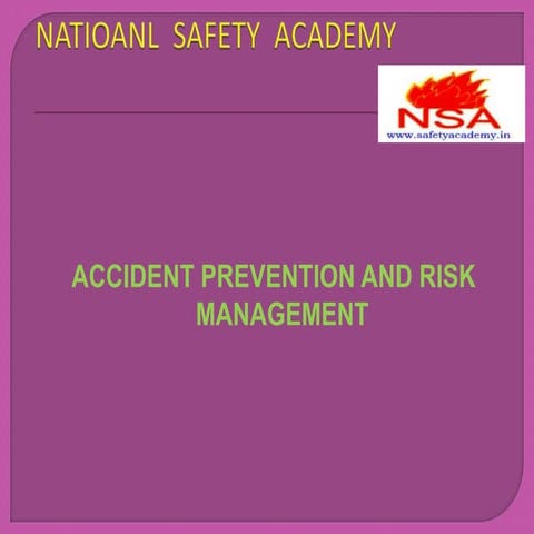 Accident prevention and risk management | PPT
