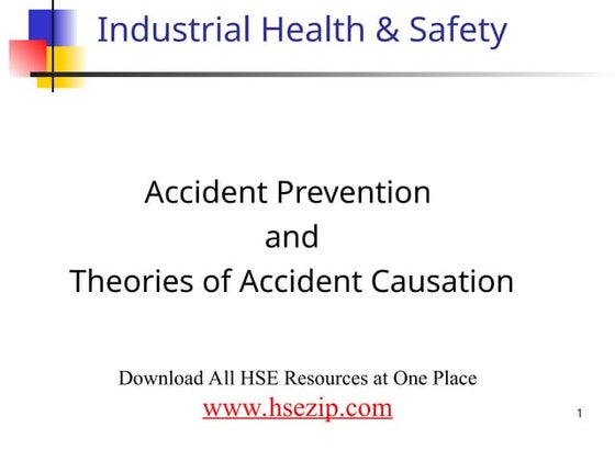 Theories of accident causation | PPT