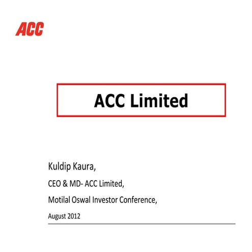 Acc investor presentation_august_12 | PDF