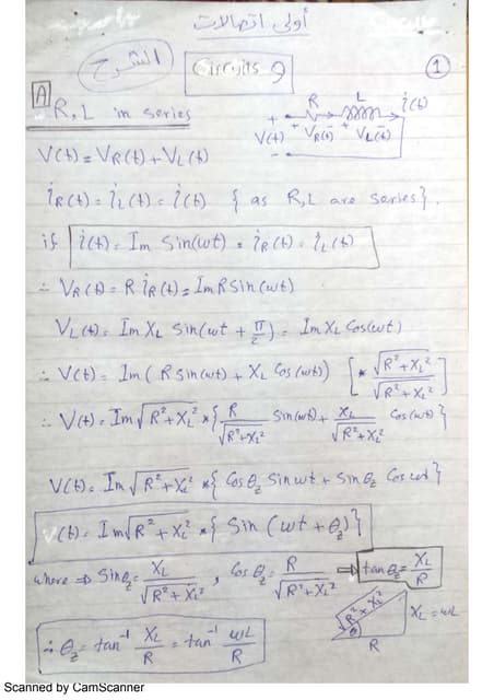 Electric Circuits Class (Handout 9) | PDF