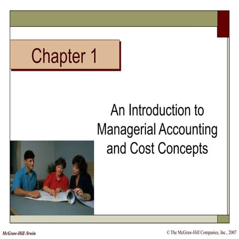 Acc mgt noreen01 an introduction to managerial accounting and cost concepts | PPT