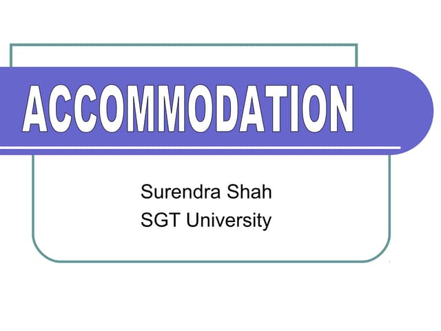 Accommodative and vergence dysfunction | PPT