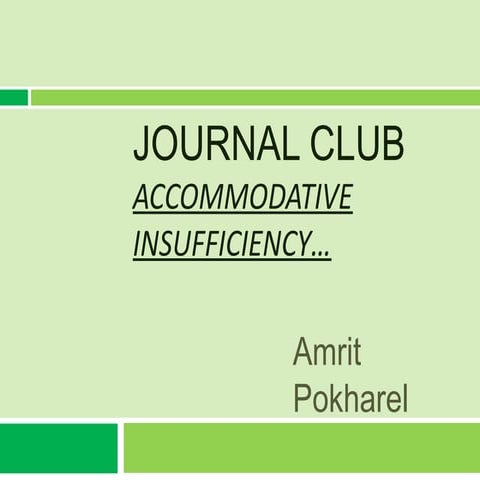 Accommodation insufficiency treatment | PPT