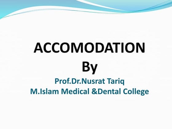 Near point and far point of accommodation | PPT