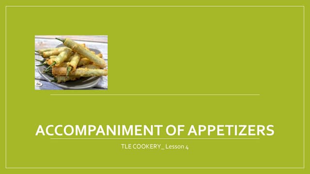 9 - TLE COOKERY (Present a variety of salads and dressings) | PPTX ...