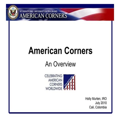 The American Corners Concept | PPT