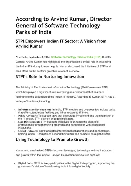 The Evolution of Software Technology Parks in India A Timeline.pdf ...