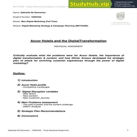 Accor Hotel Case Study | PDF