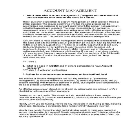 Account management art or science | DOCX