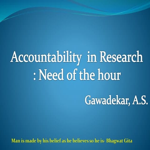 Accountability in research | PPT