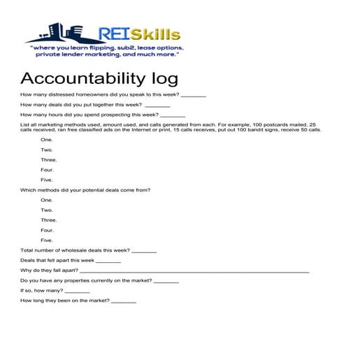 Accountability log | PDF