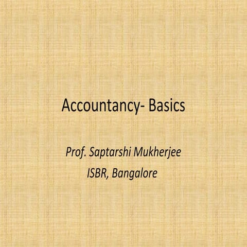 Basics Accountancy | PPT