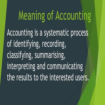 Accountancy presentation | PPT | Free Download