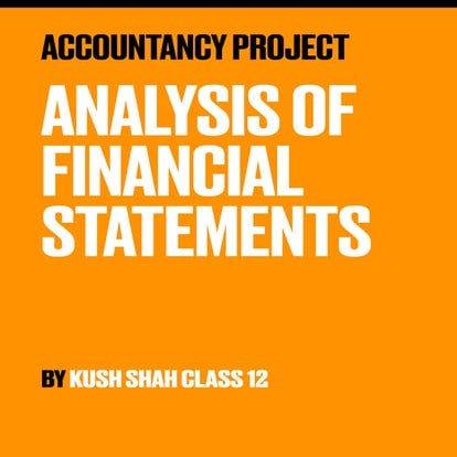 Class 12 Accountancy Project CBSE 2020 (Ratios, Cash Flow Statement ...