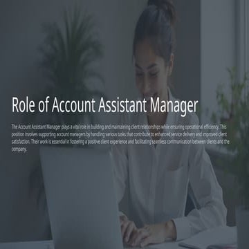 Account Assistant .pptx presentation for | PPTX