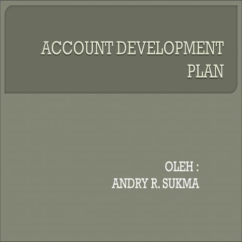 ACCOUNT DEVELOPMENT PLAN | PPT