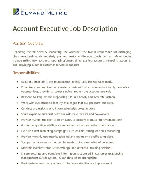 Account executive pdf | PDF