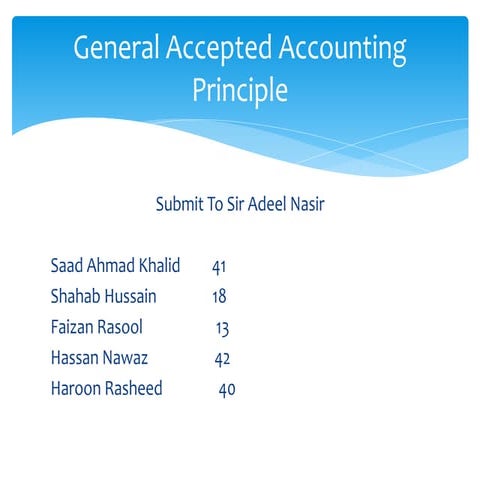 GAAP Accounting (Generally accepted accounting principles) | PPTX