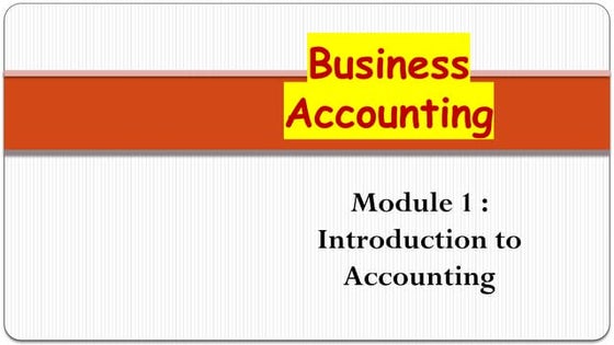 Basic accounting ppt | PPTX
