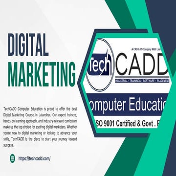 Digital Marketing Course in Jalandhar - TechCADD Computer Education | PPT
