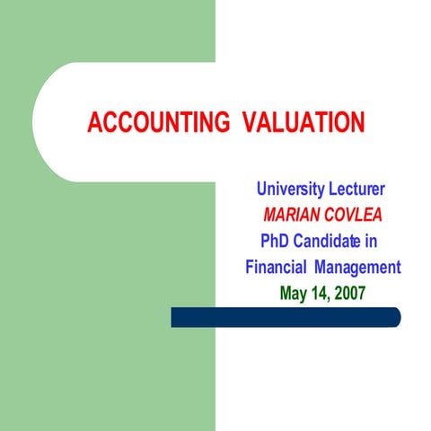 Accounting Valuation Uploaded Updated | PPT