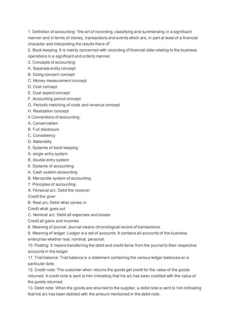 Basic accounting terms | PDF