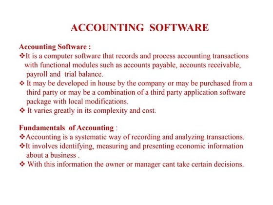 Accounting software | PPTX