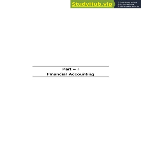 Accounting And Financial Management 1 Part I Financial Accounting | PDF