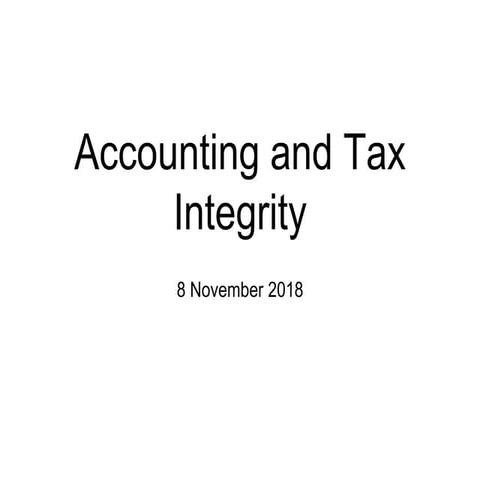 Accounting and tax integrity | PPT