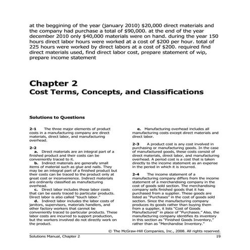 Cost Terms, Concepts, and Classifications | DOC