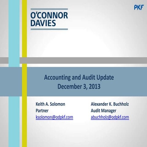 Accounting & Audit Update | PPTX | Business Accounting & Finance | Business