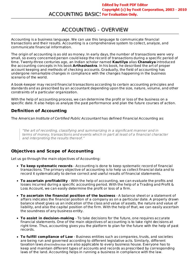 The Accounting Process Overview For Beginners To Learn The Accounting