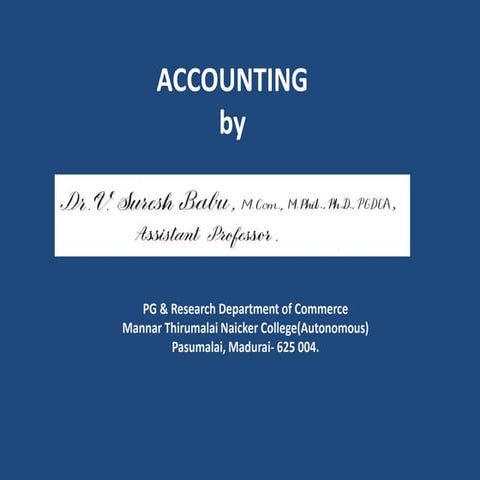 Financial Accounting chapter 1 | PPTX