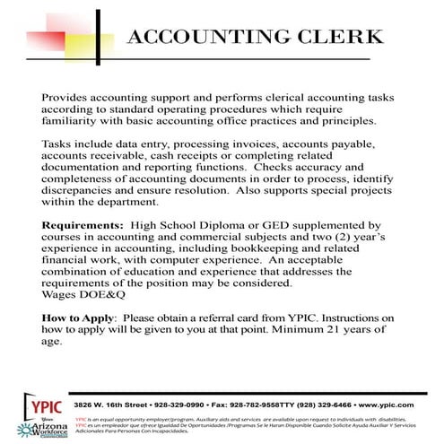Accounting Clerk | PDF