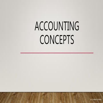 Accounting concepts for advance level | PPT