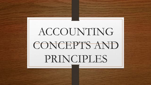 Accounting Concepts And Principles Pptx Stocks And Bonds Personal