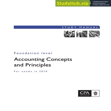 Accounting Concepts And Principles Study Manual.PDF | Business ...