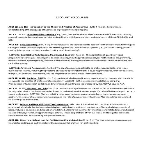 Accounting course | DOCX