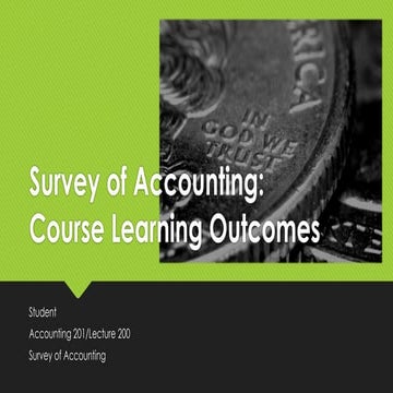 Survey of Accounting Course Learning Outcomes | PPT