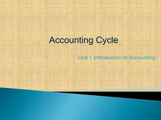 Accounting cycle powerpoint presentation slides ppt templates | PDF