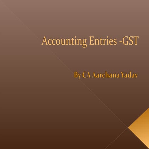 Accounting ledgers and entries in gst | PDF
