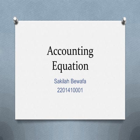 Accounting equation | PPTX