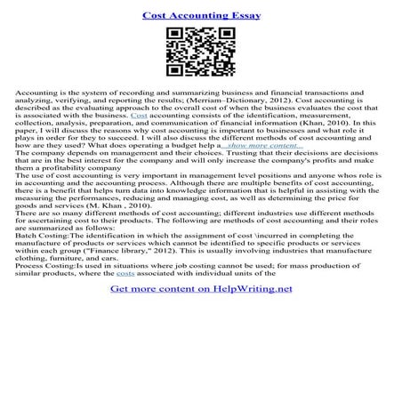 Accounting Essays | PDF