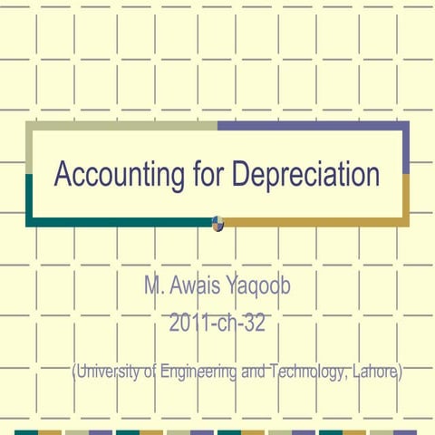Accounting for Depreciation | PPT