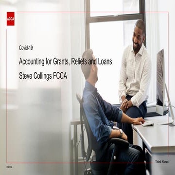 Accounting for Grants, Reliefs and Loans Presentation - 10th February ...