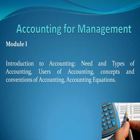 Accounting for management | PPTX